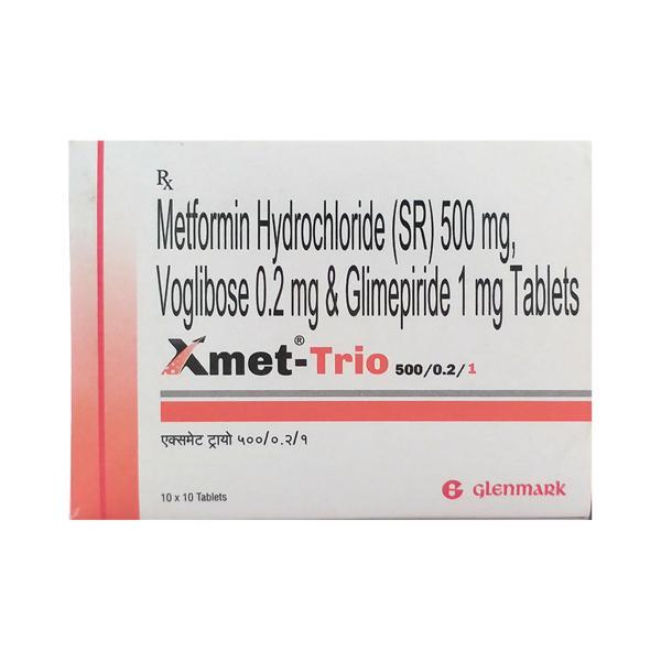 Xmet Trio 1/500/0.2mg Tablet 10'S Price, Uses, Side effects ...