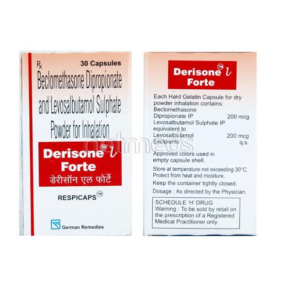 Derisone L Forte Respicap 30'S Price, Uses, Side effects, Substitutes ...