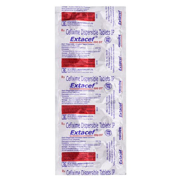 Extacef DT 200mg Tablet 10'S : Price, Uses, Side Effects | Netmeds