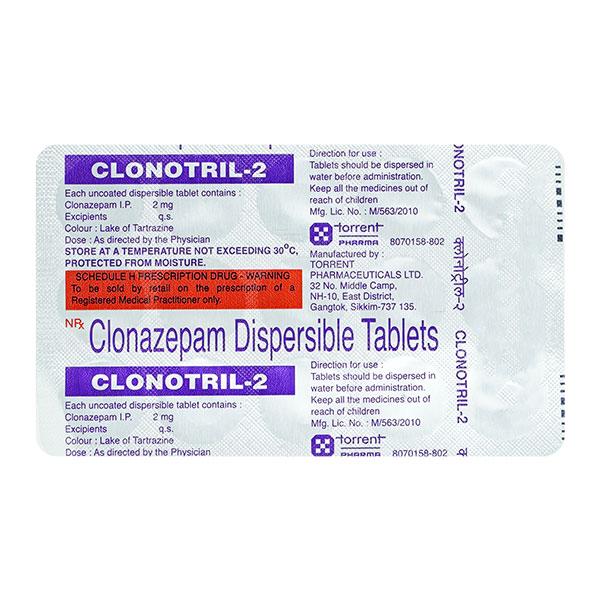 Clonotril 2mg Tablet 15'S - Price, Uses, Side Effects, and Substitutes ...