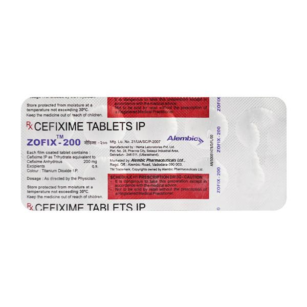 Zofix 200mg Tablet 10'S : Price, Uses, Side Effects | Netmeds