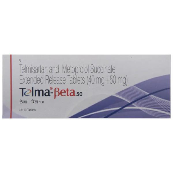 Telma Beta 50 Tablet 10'S Price, Uses, Side effects, Substitutes | Netmeds