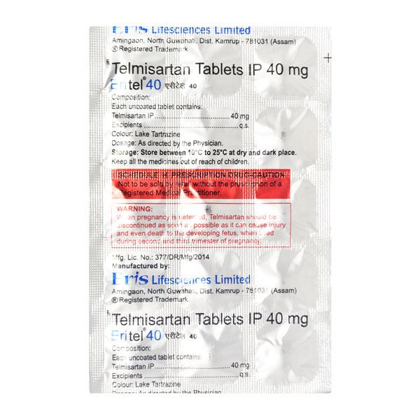 Eritel 40mg Tablet 15'S : Price, Uses, Side Effects | Netmeds