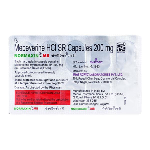Normaxin MB Capsule 10'S Price, Uses, Side effects, Substitutes | Netmeds
