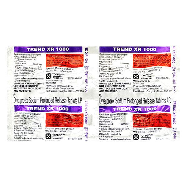 Trend XR 1gm Tablet 10'S : Uses, Side Effects, Price | Netmeds
