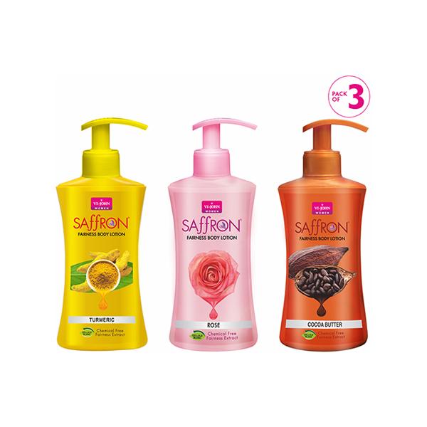Buy Vi-John Women Saffron Fairness Body Lotion (Rose + Turmeric + Cocoa ...