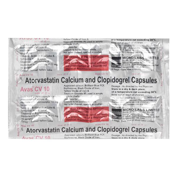 Buy Avas CV 10mg Capsule 10'S Online at Upto 25% OFF | Netmeds