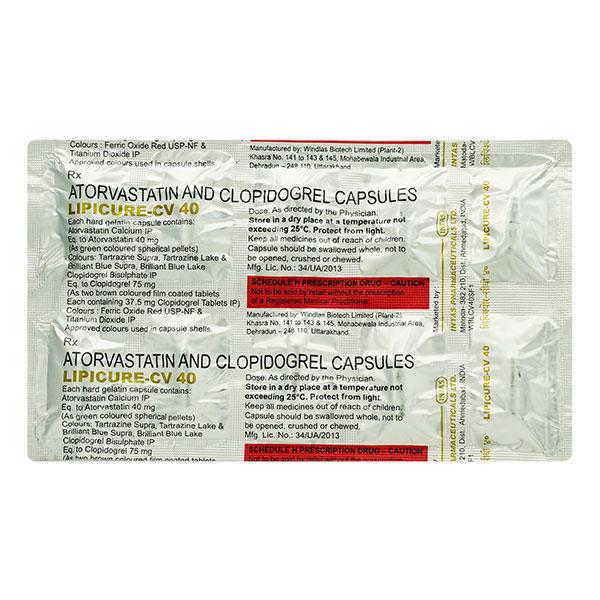 Buy LIPICURE CV 40 Capsule 10's Online at Upto 25% OFF | Netmeds
