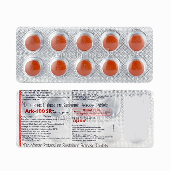 ARK 100 SR Tablet 10'S Price, Uses, Side effects, Substitutes | Netmeds