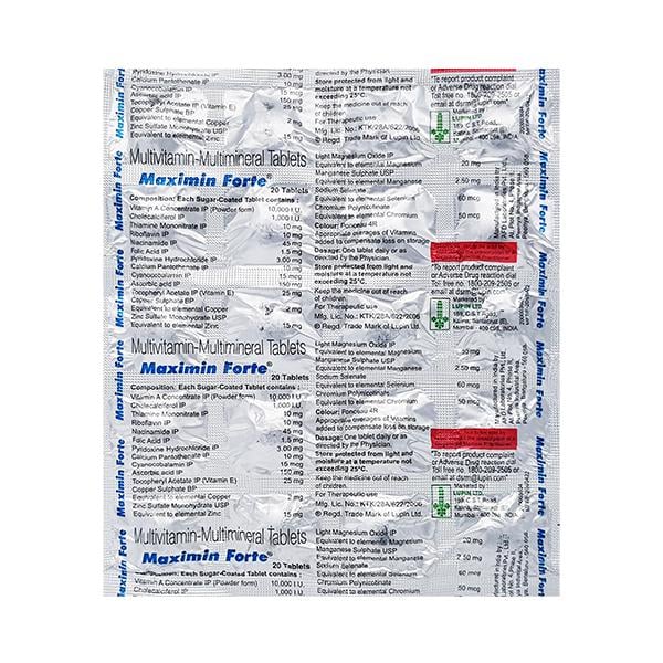 Buy Maximin Forte Tablet 20'S Online at Upto 25% OFF | Netmeds