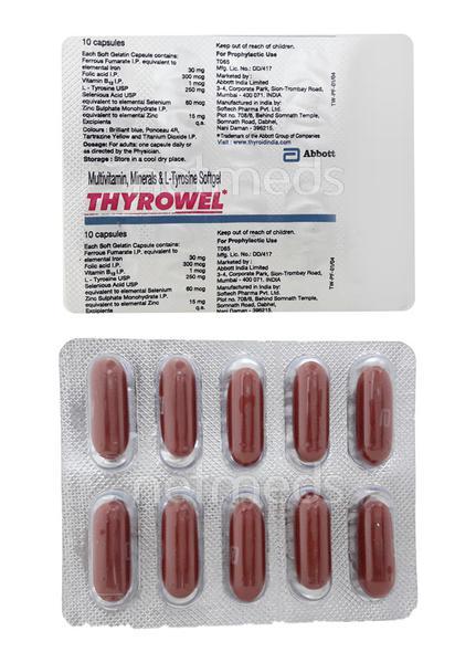 Thyrowel Capsule 10'S : Uses, Side Effects, Price | Netmeds