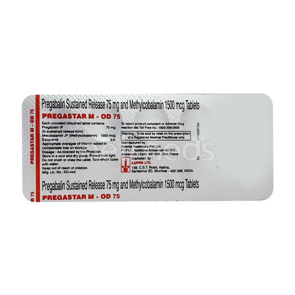 Buy Pregastar M OD 75mg Tablet 10'S Online at Upto 25% OFF | Netmeds