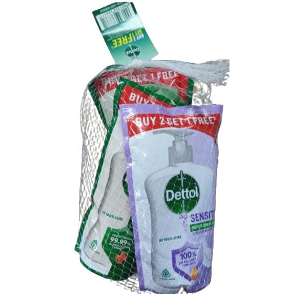 Buy Dettol Handwash Combo Pack (2 Original Refill 175 ml + 1 Sensitive ...