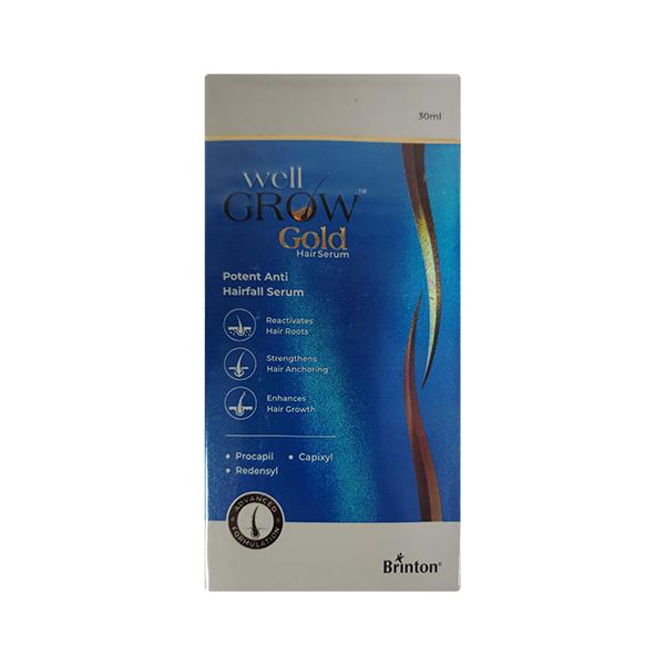 WELLGROW GOLD HAIR Serum 30ml Price, Uses, Side effects, Substitutes ...