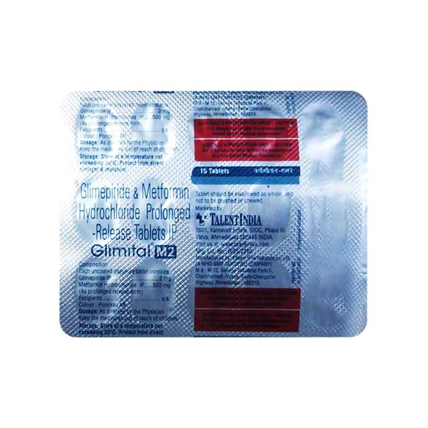 GLIMITAL M 2 Tablet 15's Price, Uses, Side effects, Substitutes | Netmeds