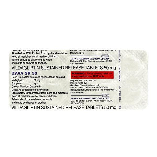 ZAVA SR 50 Tablet 10's : Price, Uses, Side Effects | Netmeds