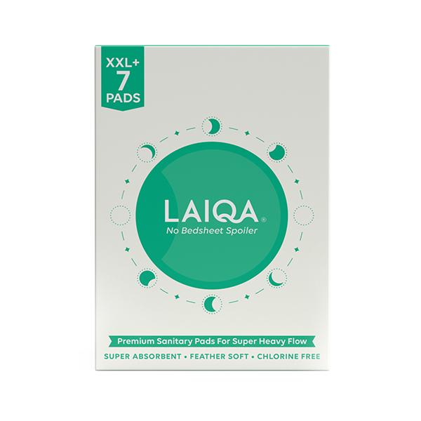 Buy LAIQA Double Extra Large Plus (350mm) Heavy Flow Night Sanitary ...