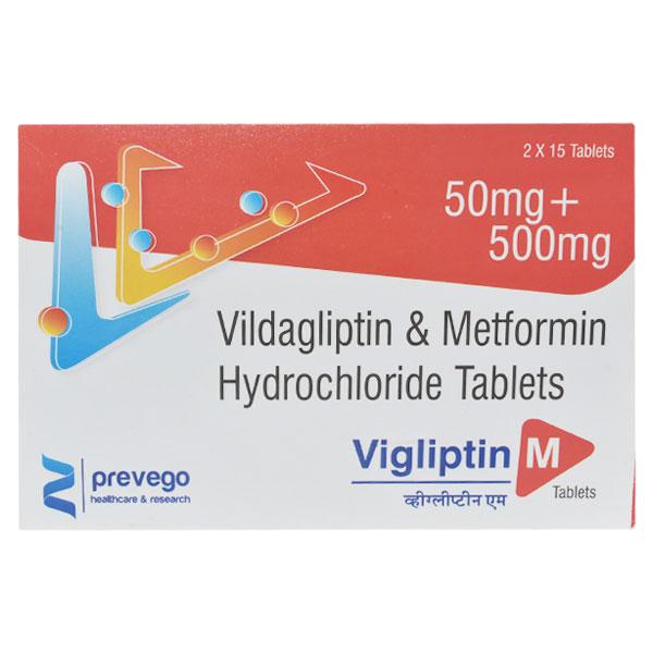 Buy VIGLIPTIN M Tablet 15's Online at Upto 25% OFF | Netmeds