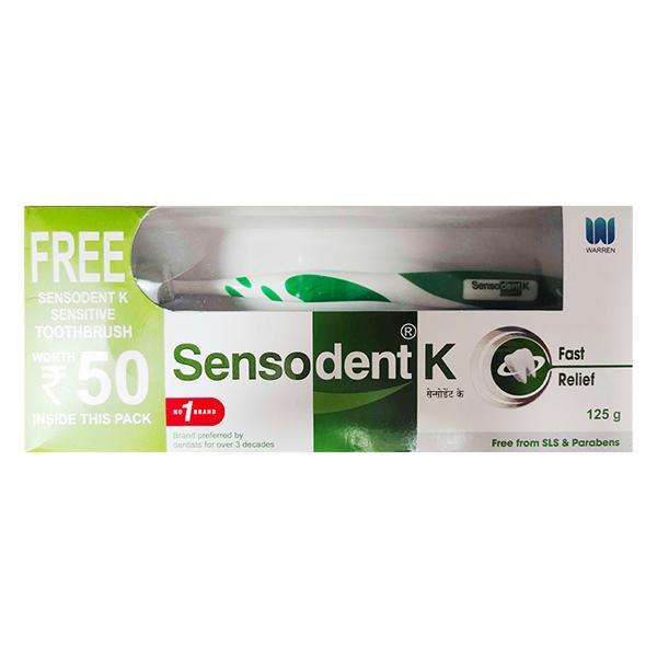 Buy SENSODENT K (TOOTHBRUSH FREE) Paste 125g Online at Upto 25% OFF ...