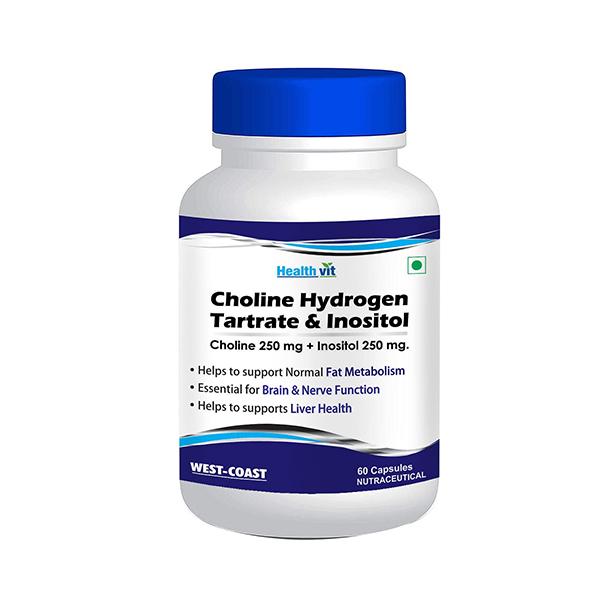 Buy Healthvit Choline Hydrogen Tartrate - Capsules 60's Online at Best ...