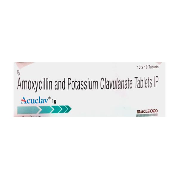 Buy ACUCLAV 1g Tablet 10's Online at Upto 25% OFF | Netmeds