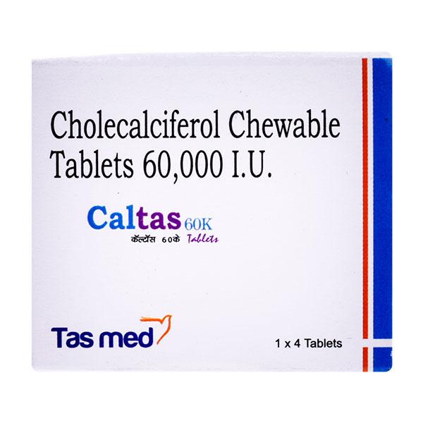CALTAS 60000IU Tablet 4's Price, Uses, Side effects, Substitutes | Netmeds