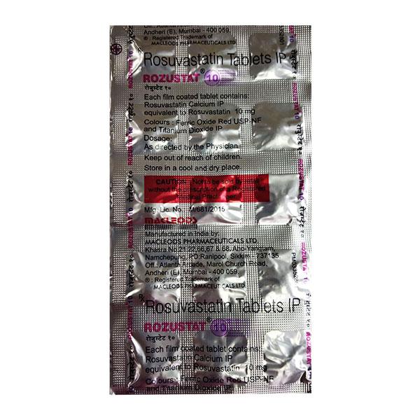 ROZUSTAT 10 Tablet 15's Price, Uses, Side effects, Substitutes | Netmeds