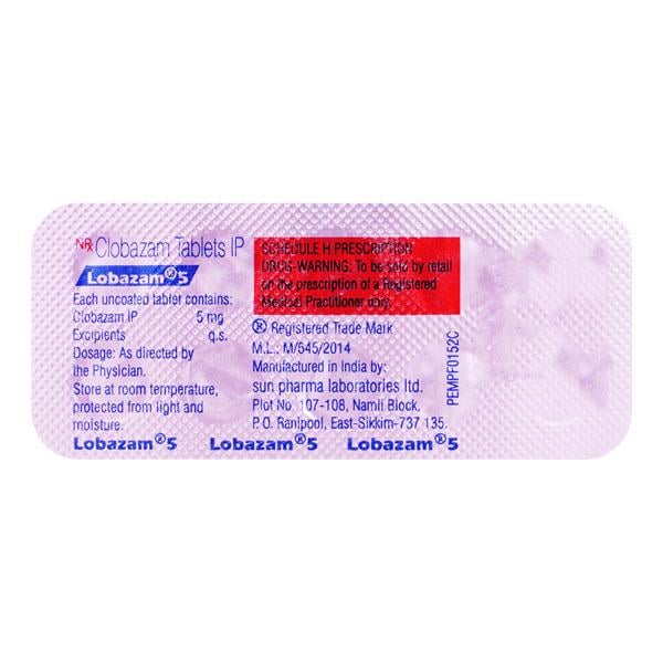 Lobazam 5mg Tablet 10'S - Price, Uses, Side Effects, and Substitutes ...