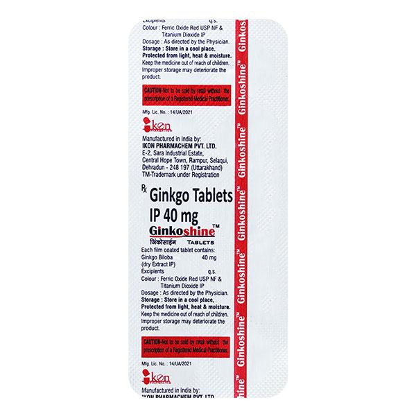 Buy GINKOSHINE Tablet 10's Online at Upto 25% OFF | Netmeds