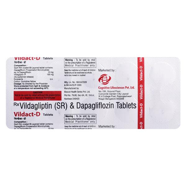 Buy VILDACT D Tablet 10's Online at Upto 25% OFF | Netmeds