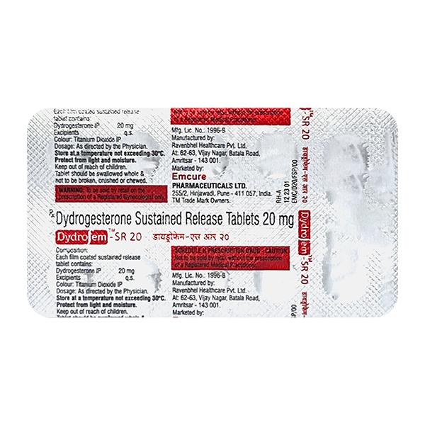 Buy DYDRO FEM SR 20 Tablet 10's Online | Netmeds