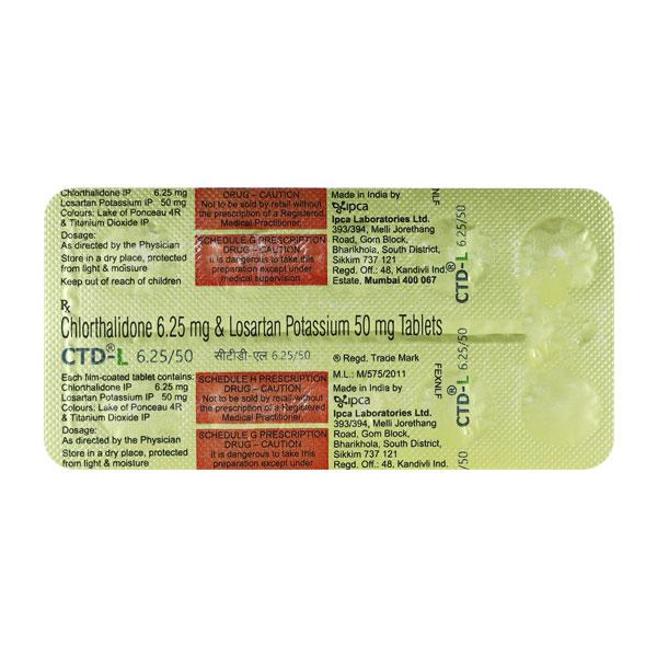 CTD L 6.25/50mg Tablet 10'S : Price, Uses, Side Effects | Netmeds