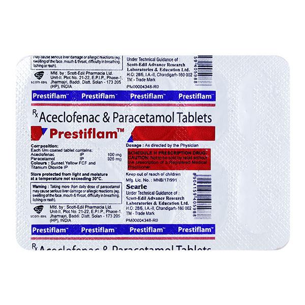 Buy PRESTIFLAM Tablet 10's Online at Upto 25% OFF | Netmeds