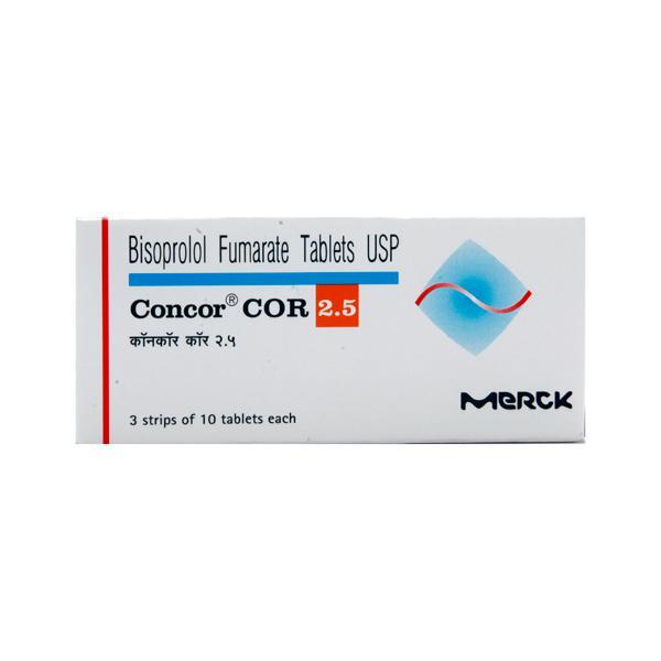 Concor Cor 2.5mg Tablet 10'S : Price, Uses, Side Effects | Netmeds