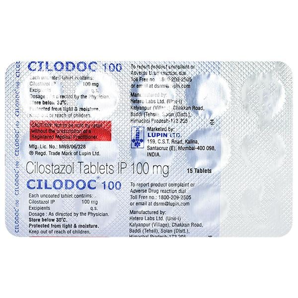 Buy CILODOC 100 Tablet 15's Online at Upto 25% OFF | Netmeds