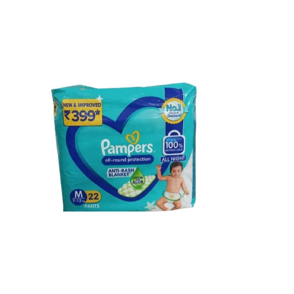Pampers All Round Protection Anti Rash Blanket Diaper Pants (M) 22 s ...