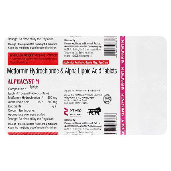 Buy ALPHACYST M Tablet 10's Online at Upto 25% OFF | Netmeds