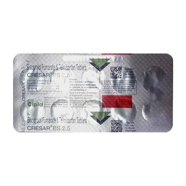 CRESAR BS 2.5/40mg Tablet 10's Price, Uses, Side effects, Substitutes ...