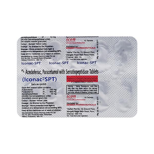 Iconac Spt Tablet 10'S : Price, Uses, Side Effects | Netmeds