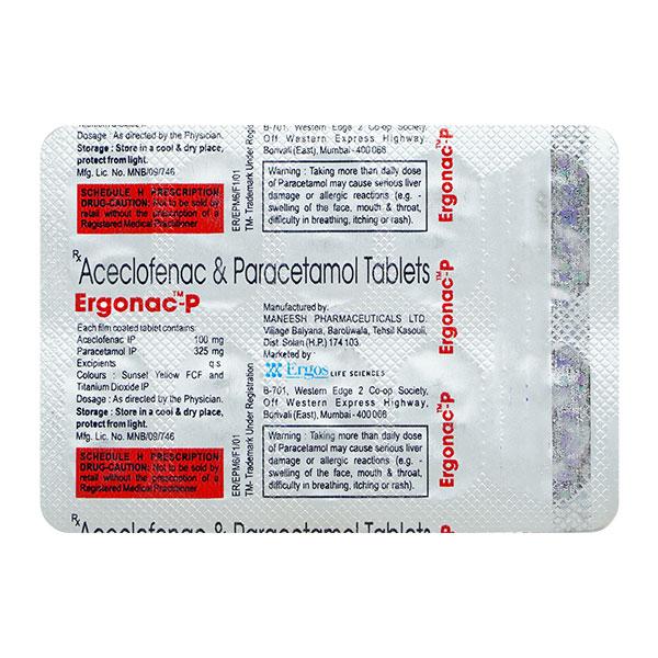ERGONAC P Tablet 10's Price, Uses, Side effects, Substitutes | Netmeds