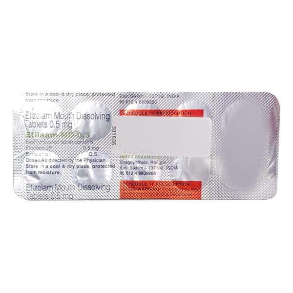 Etilaam MD 0.5mg Tablet 10'S - Price, Uses, Side Effects, and ...