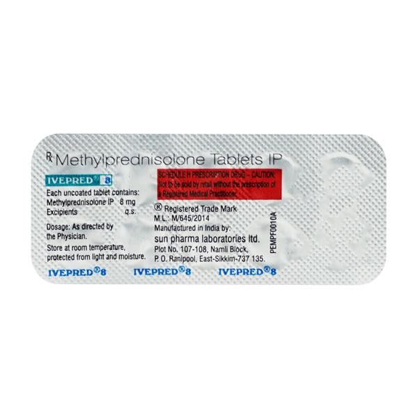 Buy Ivepred 8mg Tablet 10'S Online at Upto 25% OFF | Netmeds