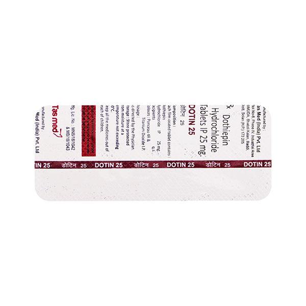 DOTIN 25mg Tablet 10's : Price, Uses, Side Effects | Netmeds