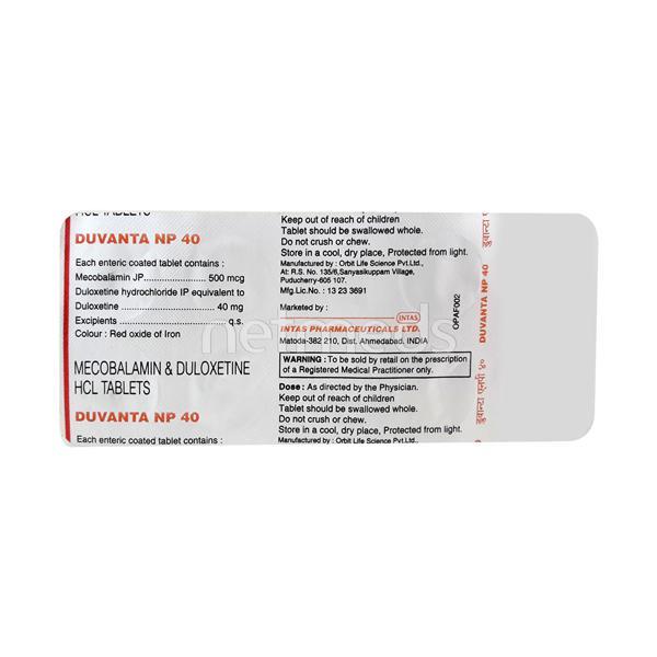 Buy Duvanta NP 40mg Tablet 10'S Online at Upto 25% OFF | Netmeds