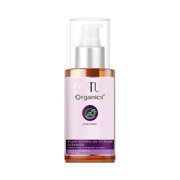 Buy Lotus Organics Bakuchiol Plant Retinol Oil To Foam Cleanser 100 gm ...