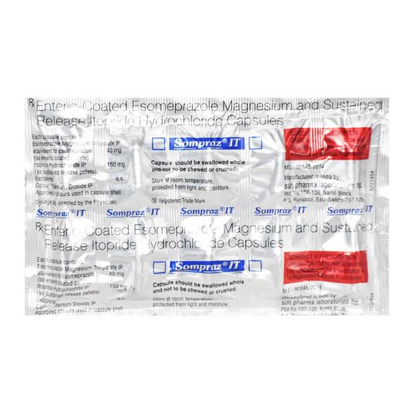 Sompraz IT Capsule 10'S Price, Uses, Side effects, Substitutes | Netmeds