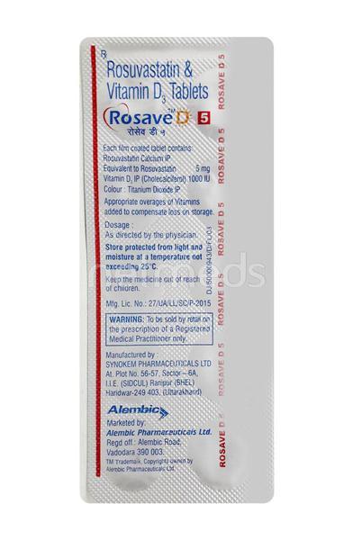 Rosave D 5mg Tablet 10'S - Buy Medicines online at Best Price from ...