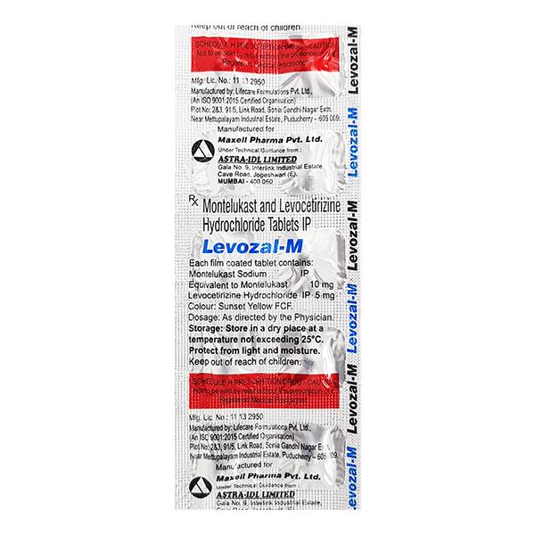 Buy LEVOZAL M Tablet 10's Online at Upto 25% OFF | Netmeds