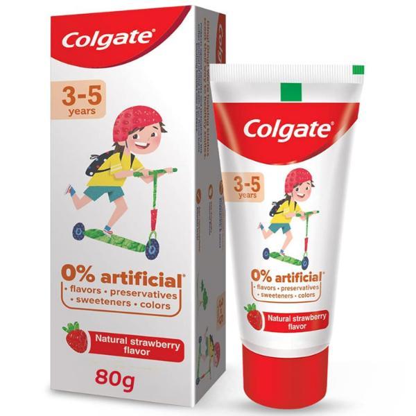 Colgate Kids (3-5 Years) Toothpaste - Natural Strawberry Flavor 80 gm ...