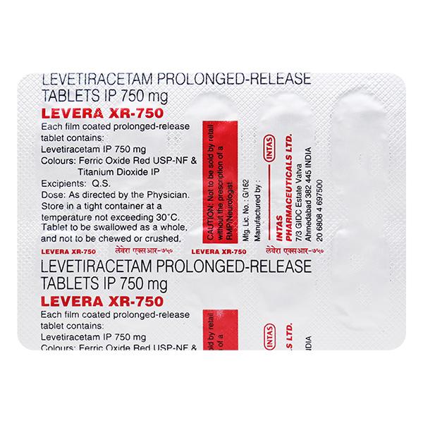 Levera XR 750mg Tablet 10'S Price, Uses, Side effects, Substitutes ...